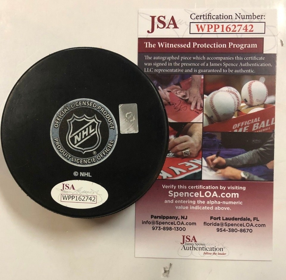 WILL BUTCHER AUTOGRAPHED SIGNED NEW JERSEY DEVILS LOGO PUCK JSA COA | eBay