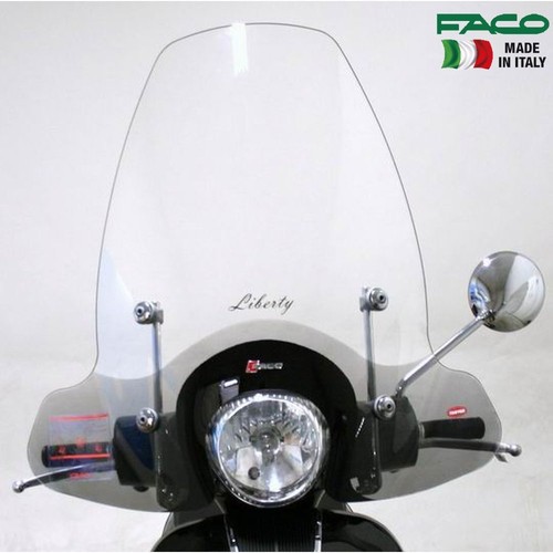 Screen Windscreen Faco 23166+ Mounts Piaggio Liberty Rst 50-125-150 ...