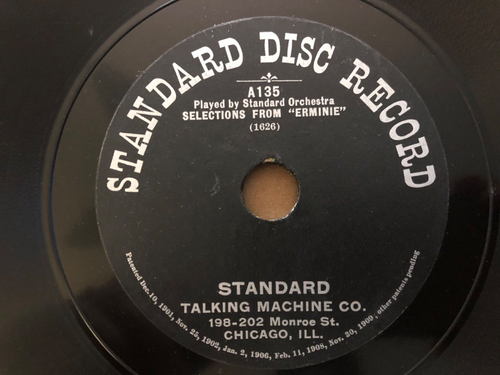 STANDARD DISC Record 78 rpm 135 Selections from "Erminie" / March ...