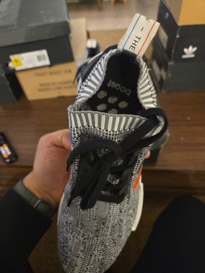 ADIDAS NMD R1 PK TRI COLOR STRIPES WHITE BLACK BLUE RED ULTRA BOOST ...