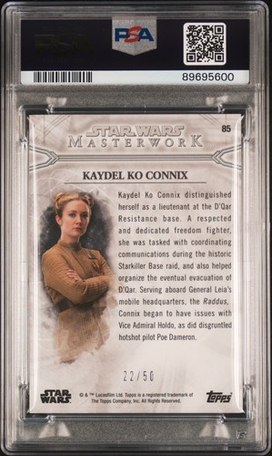2018 Topps Star Wars Masterwork Kaydel Ko Connix #85 - Purple /50 PSA ...