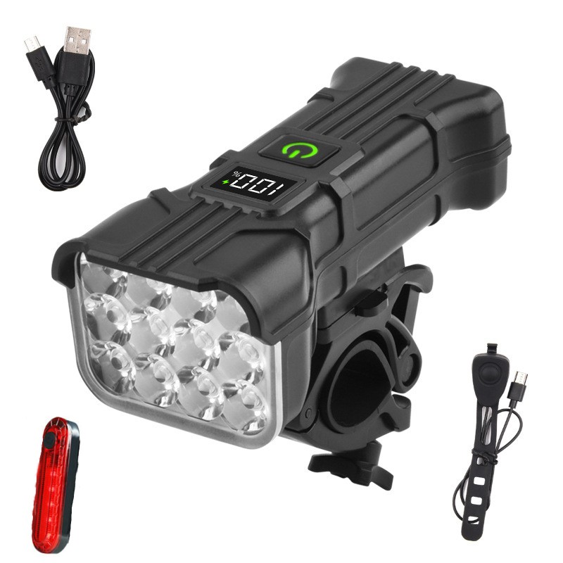 Rechargeable LED Mountain Bike Lights 90000LM Bicycle Torch Front Lamp ...