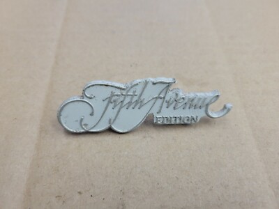 Chrysler OEM Fifth Avenue Edition White Metal Sail Door Emblem Badge ...