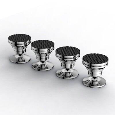 4Pcs Adjustable Stainless Steel HIFI Speaker Turntable Isolation Stand ...