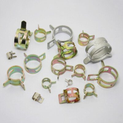 10PCS New Fuel Line Hose Spring Clips Water Pipe Air Tube Clamps 4mm ...