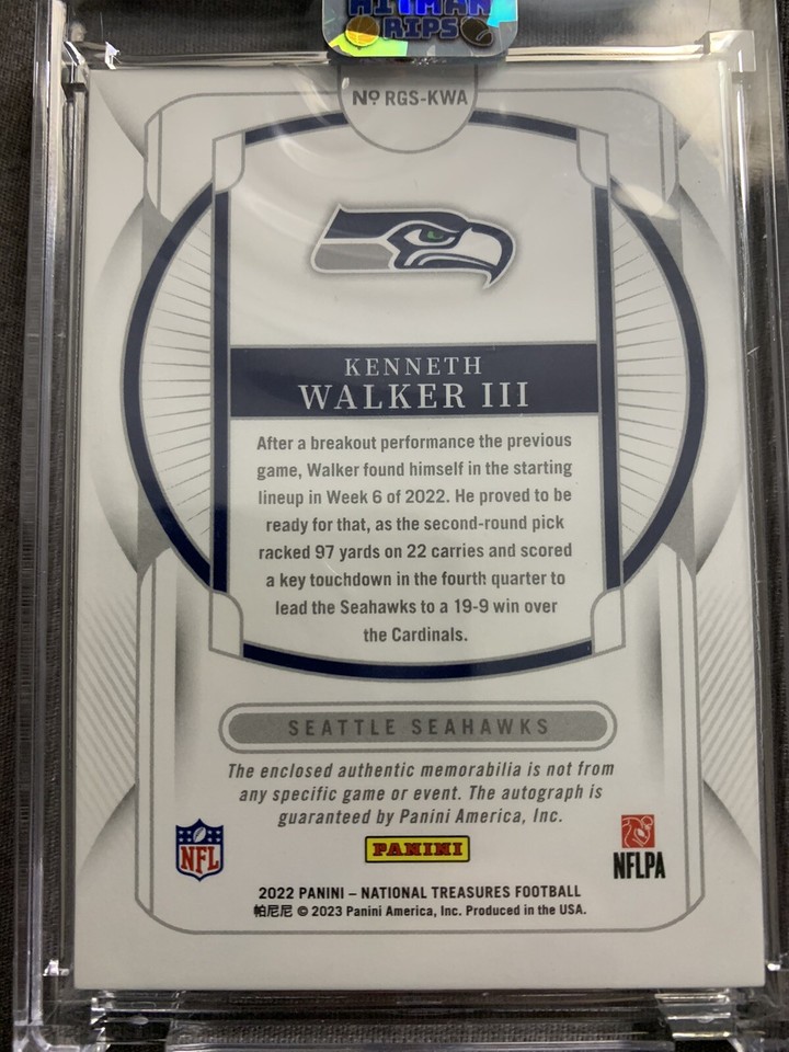 National Treasures Kenneth Walker III RPA 4/10 | eBay