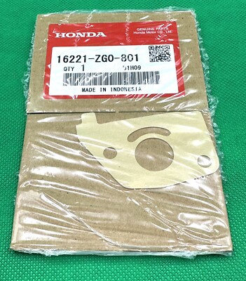 Honda 16221-ZG0-801 Genuine Gasket Carburetor EB2000i EB2200i EU2000i ...