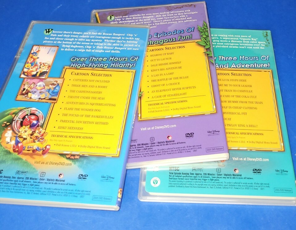 Chip n Dale Rescue Rangers - Volume 1 (DVD, 2005, 3-Disc Set ...