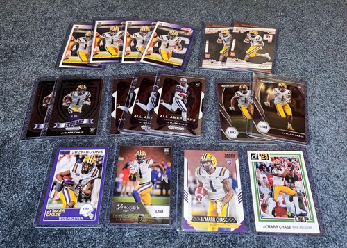17 Jamarr Chase 2021 RC LOT Prizm/Donruss/Score/Prestige Rookie Cards ...