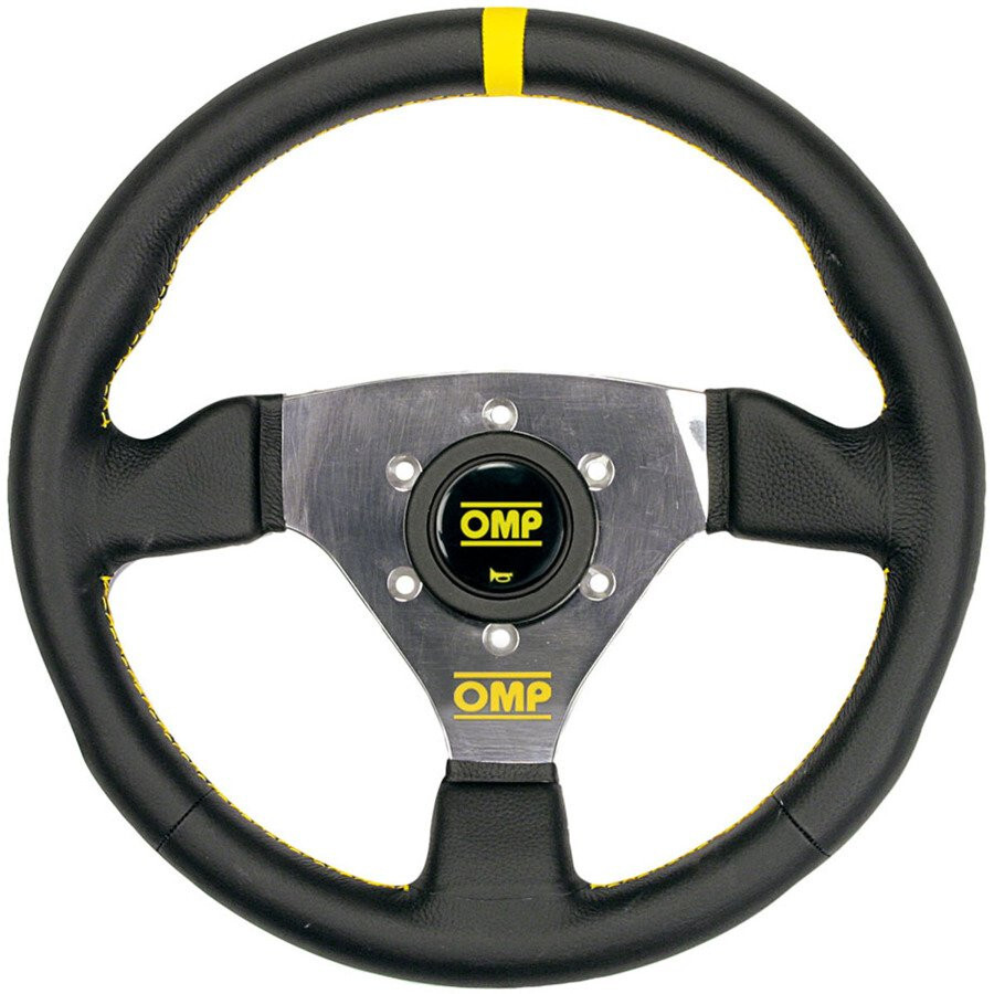 OMP TRECENTO Steering Wheel LEATHER BLACK ANODIZED Racing Tuning ...