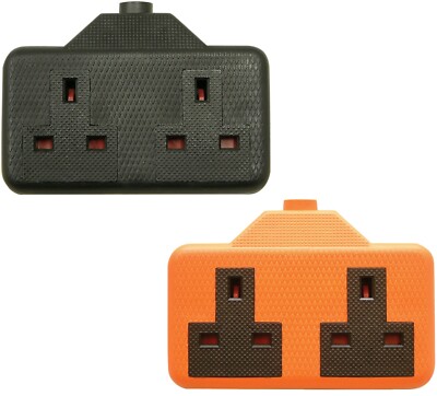 13A Re-Wireable 1 2 Gang Way Double Socket Extension Socket Block | eBay UK
