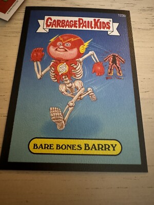2014 GARBAGE PAIL KIDS SERIES 2 Black #123B The Flash Parody DC Comics ...