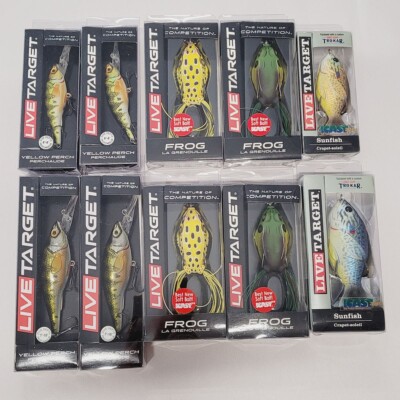 Live Target Bass Lures Lot 10 units - Assortment Crankbaits, Topwater ...