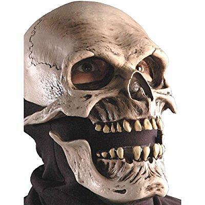 Death, Skull Latex Face Mask, Human Skeleton Head mask, MOVING MOUTH MASK