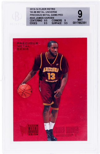 2013 James Harden '95-96 Metal Universe Precious Gems Red /150 BGS 9 | eBay
