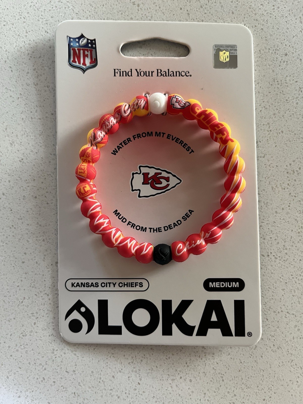 Lokai - KANSAS CITY CHIEFS Bracelet NFL Collection (NEW) SIZE M Medium KC | eBay