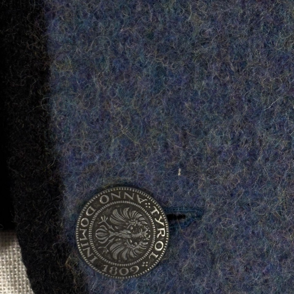 Stape Boiled Wool Jacket Womens Medium Blue Tyrolean Trachten Made in ...