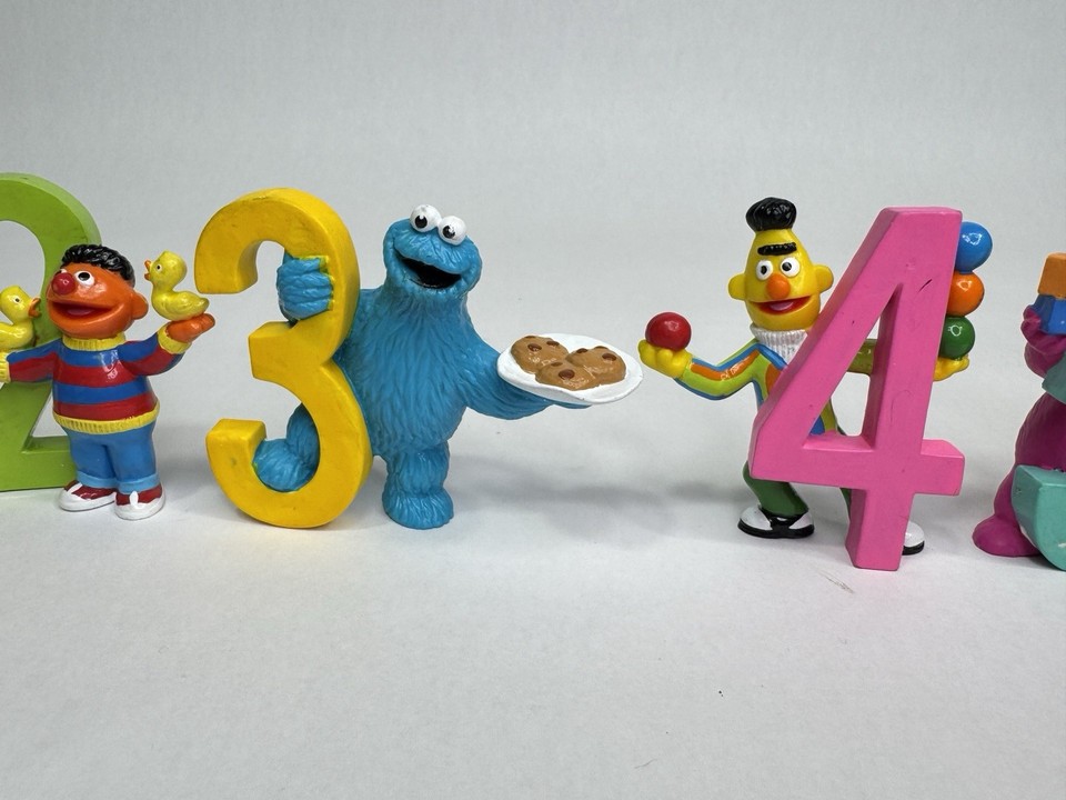 Applause Sesame Street Number Figures Set 0–9 Vintage Muppets Grover ...