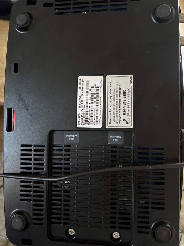 Humax HDR-1100S 500GB Freesat Recorder Receiver Catch up TV & Apps ...