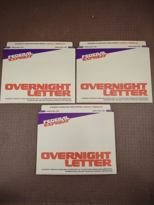 Vintage 1987 Federal Express Overnight Letter Envelopes | eBay