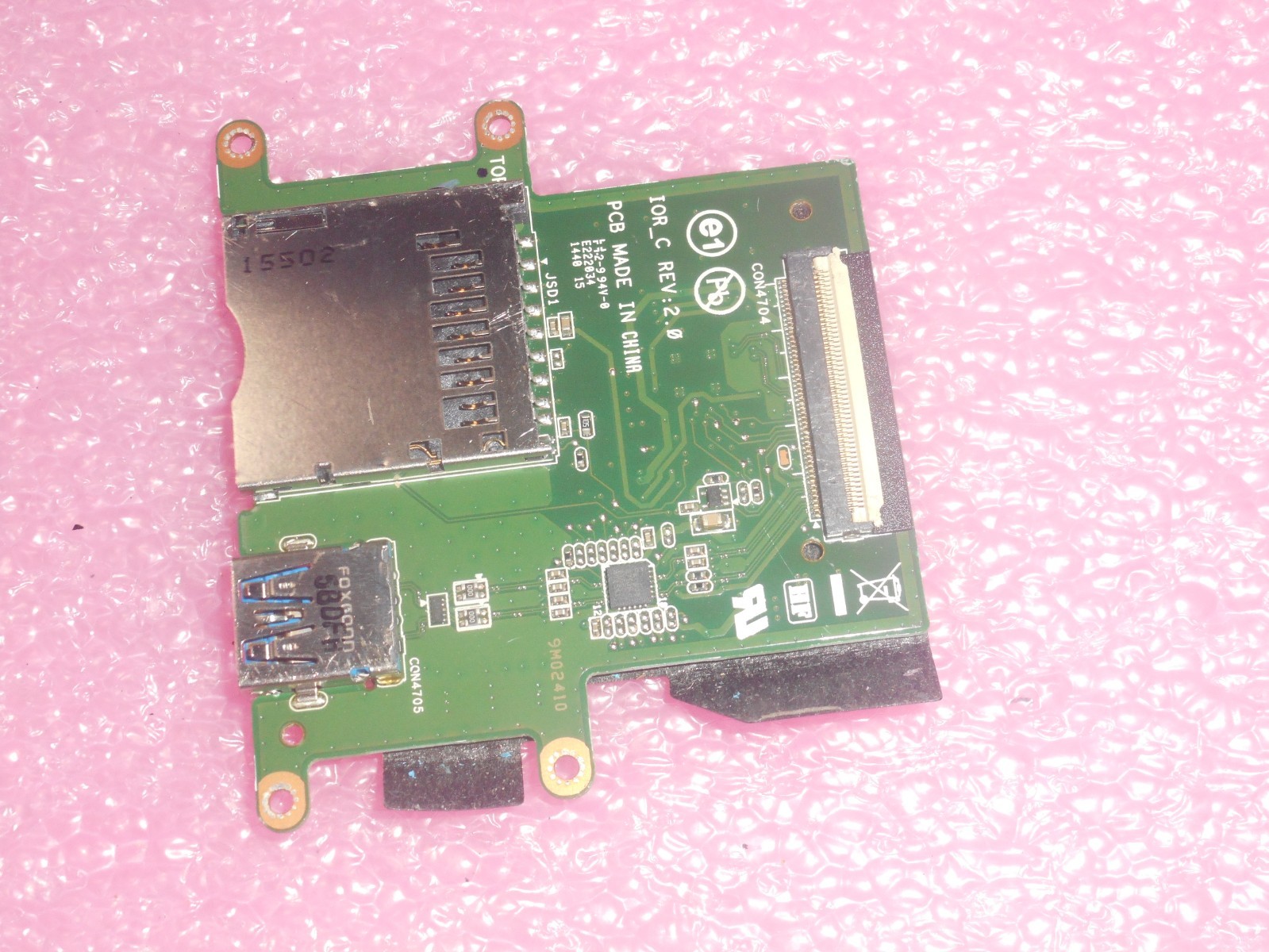 Dell Latitude 12 Rugged Extreme 7204 USB / SD Card Reader IO Board ...