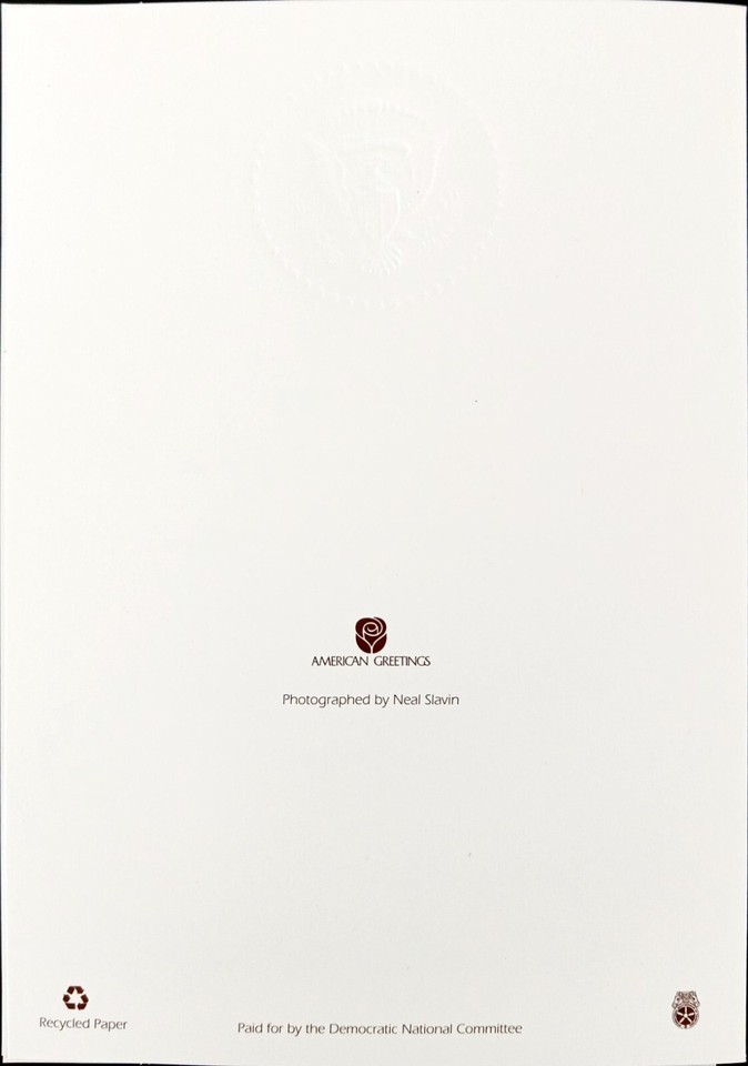 Bill Hillary Clinton Executive Whitehouse Christmas 2 Cards 1993 w ...