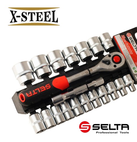 Selta Taiwan 20pc 1/2" Dr 6pt Cr-V Socket Set:8-32mm, Ratchet & EXtension Handle | eBay Australia
