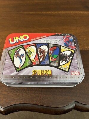 Marvel Spider-Man UNO Special Edition Card Game 2002 Collector Tin ...