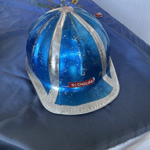 VTG Superlite FibreMetal Hard Hat Blue Aluminum Miner Safety USA Made ...