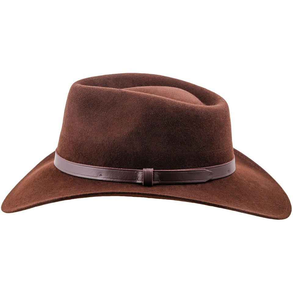 Sterkowski SHARPS Wool Fedora Hat Wide Brim Elegant Cowboy Black / Gray ...