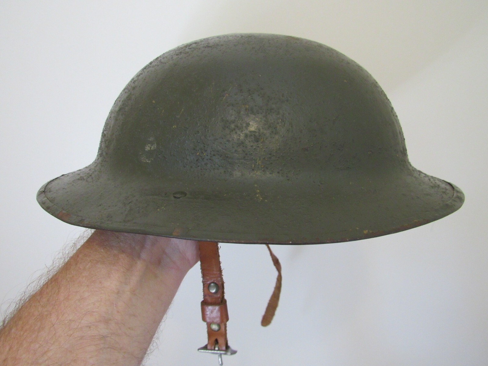 Original WWI British Mark I Brodie Helmet 1917 leather liner FS 162 REP ...