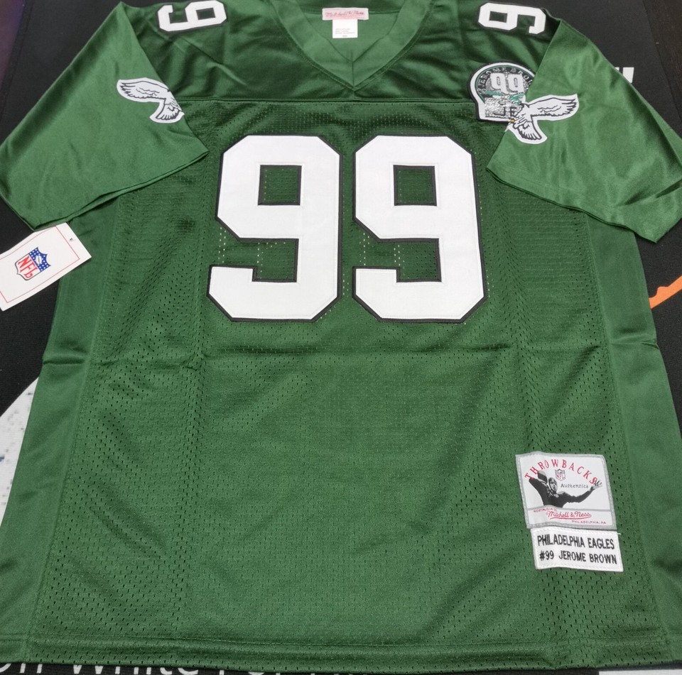 VINTAGE Jerome Brown #99 Eagles Sewn Stitched Green Jersey. | eBay