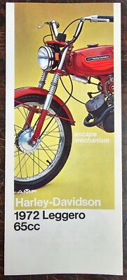 VTG Original 1972 Harley Davidson Leggero 65cc NOS AMF Brochure | eBay
