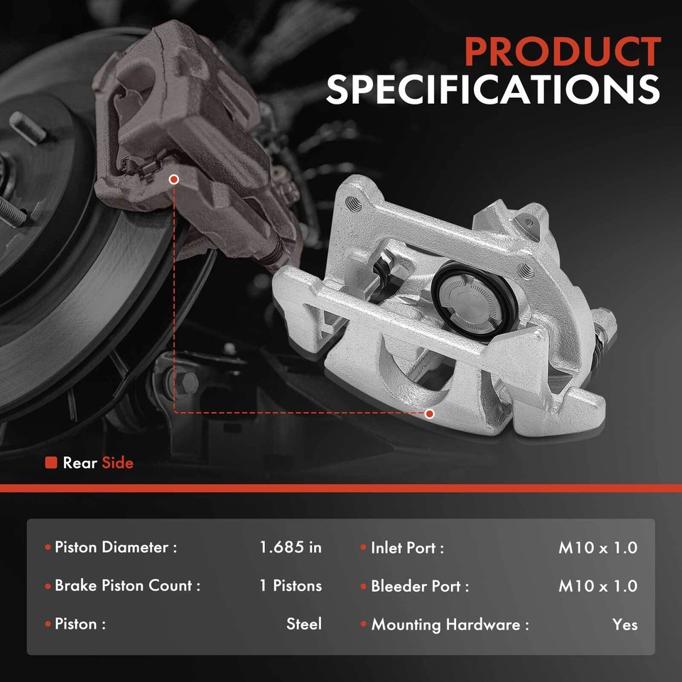 2x Disc Brake Caliper w/Bracket for Audi A4 Q5 A4 Quattro A5 Quattro ...