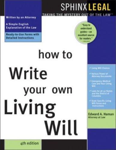 How to Write Your Own Living Will by Haman, Edward A. 9781572483941 | eBay