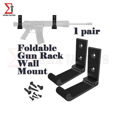 1 Pair Gun Rack Wall Mount Rifle Hook, Gun Holder Installed on Wall ...