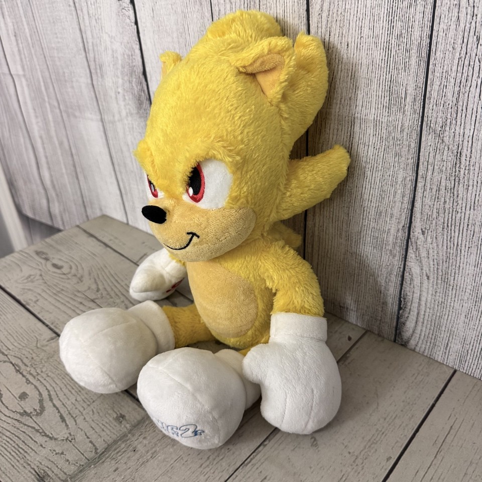 RARE Sonic The Hedgehog 2 Build A Bear Super Sonic Yellow Plush Stuffed ...