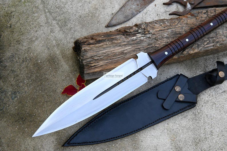 Custom Handmade Carbon Steel Blade Tactical Viking Spear | Hunting ...