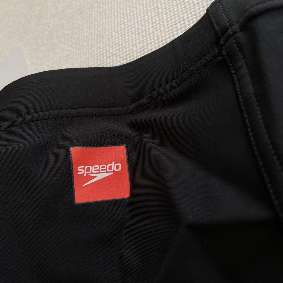 Speedo Men'S Fitness Swimsuit Half Spats Logo | eBay