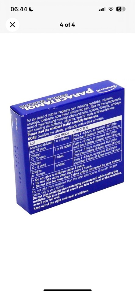 Galpharm Paracetamol Pain Relief 500mg, 16 Tablets X 2. | eBay