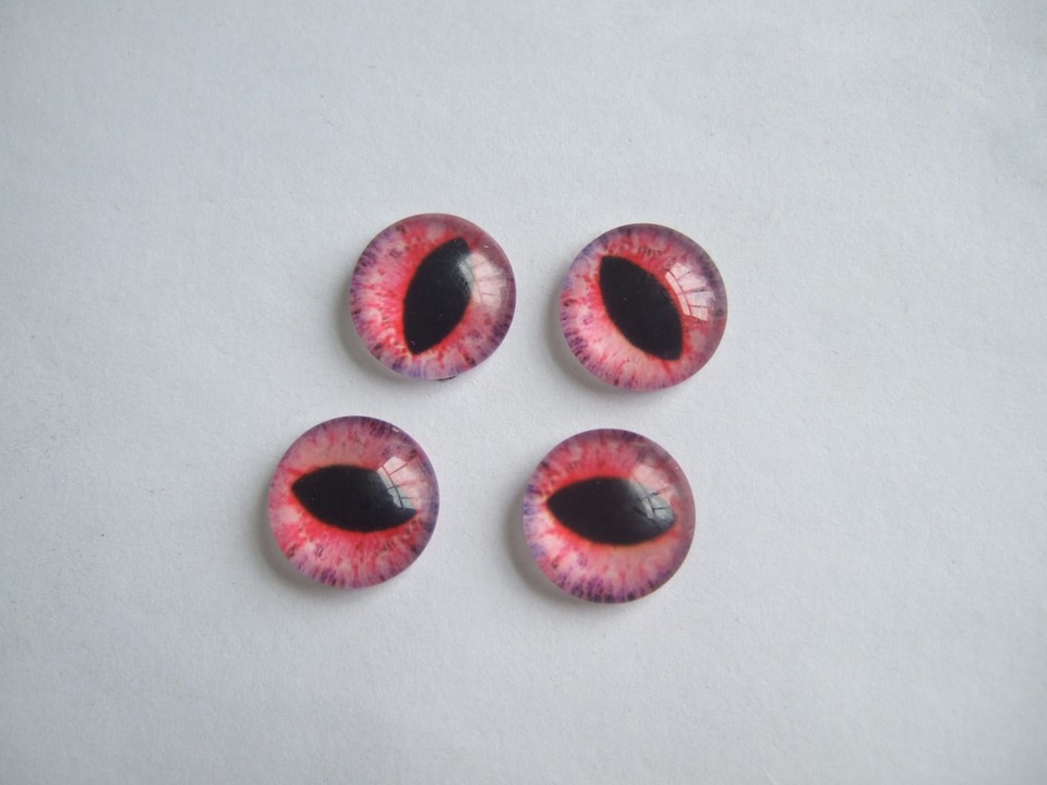 20pcs 12mm Round Dragon Eyes Glass Cameo Cabochons Jewellery Craft ...