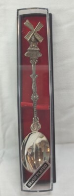 VINTAGE! SPINNING Windmill Holland Silver Plated Collectors Spoon ...