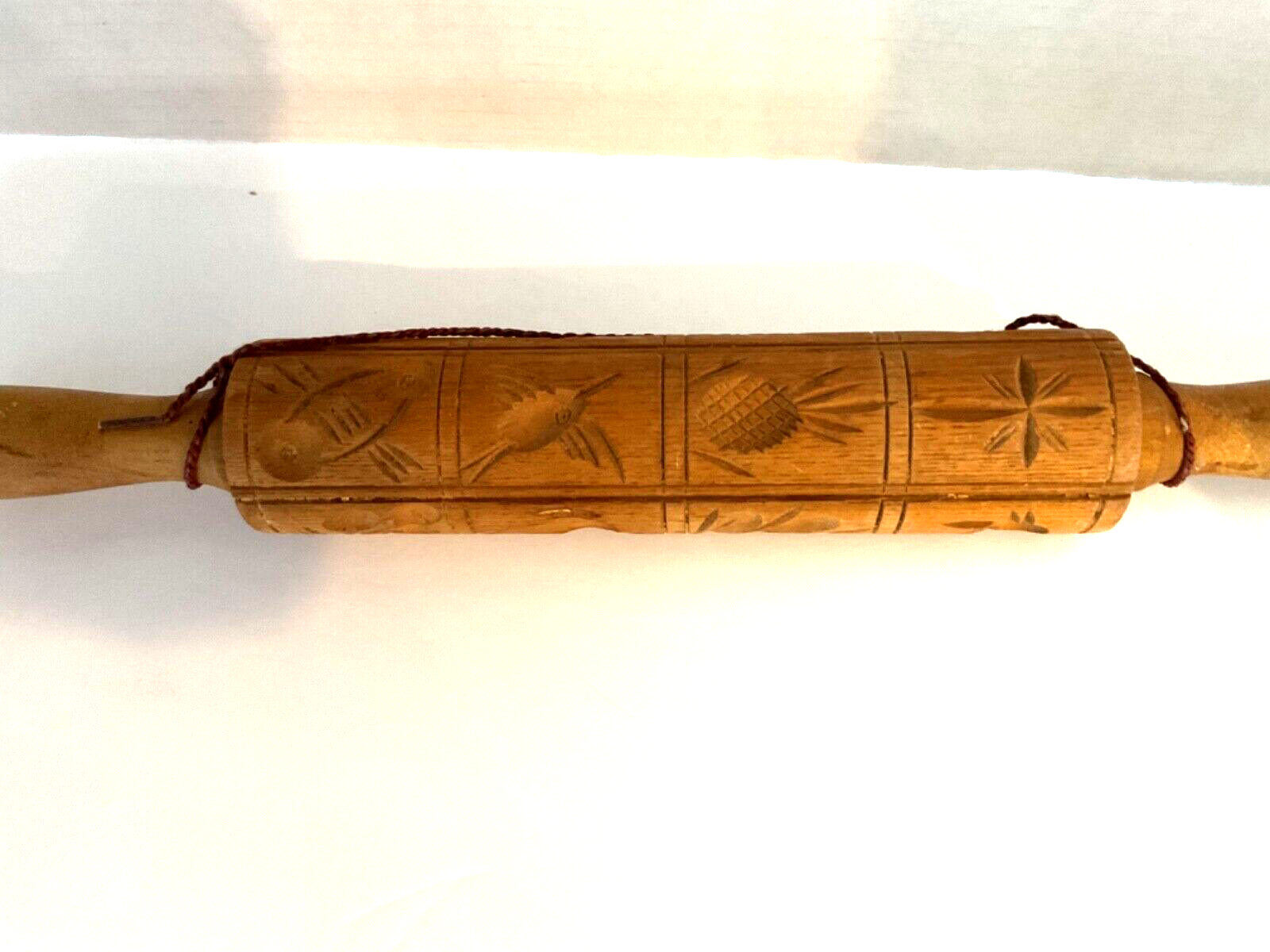 Vintage Springerle Wooden Cookie Press Rolling Pin 18 Designs 15.5 ...