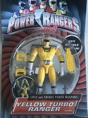 Power Rangers Turbo Yellow Key Double Action Ranger Factory Sealed New ...