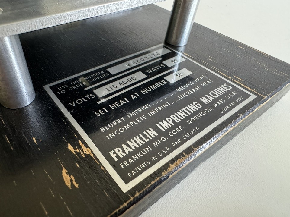 220V Hot Foil Stamping Machine Franklin Signet Embosser USA | eBay