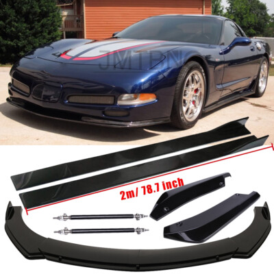 For Chevrolet Corvette C5 C6 Side Skirt Front & Rear Bumper Lip ...