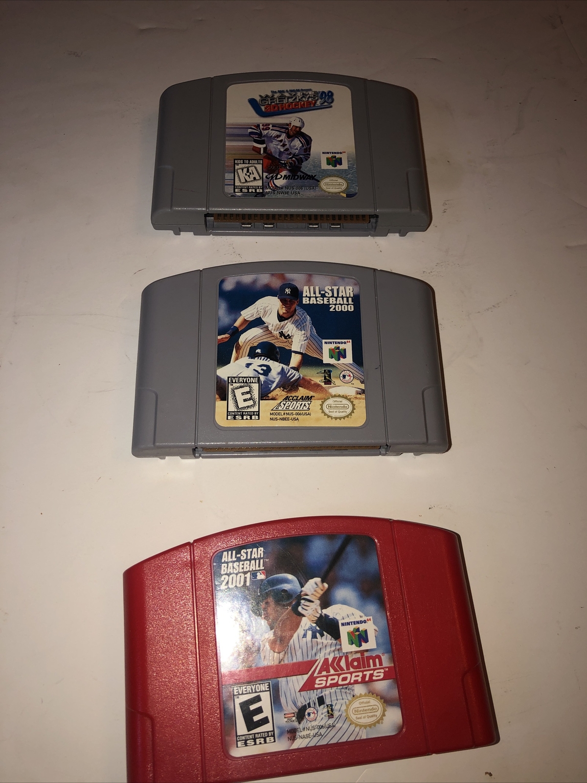 All Star BaseBall 2000 + 2001, Lot of 3 Nintendo 64 Games N64 & Wayne ...