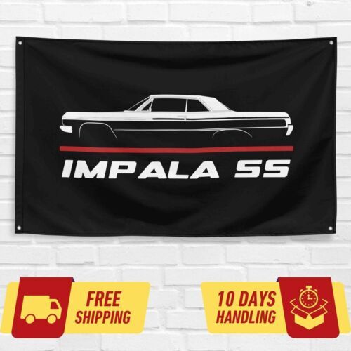 For Chevrolet Impala SS 1964 Enthusiast 3x5 ft Flag Banner Birthday ...