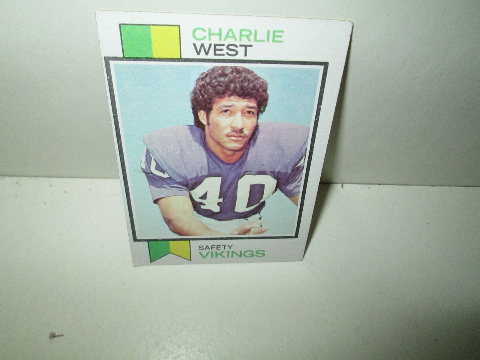 CHARLIE WEST 1973 football card Topps #328 Utep MINNESOTA VIKINGS DB ...
