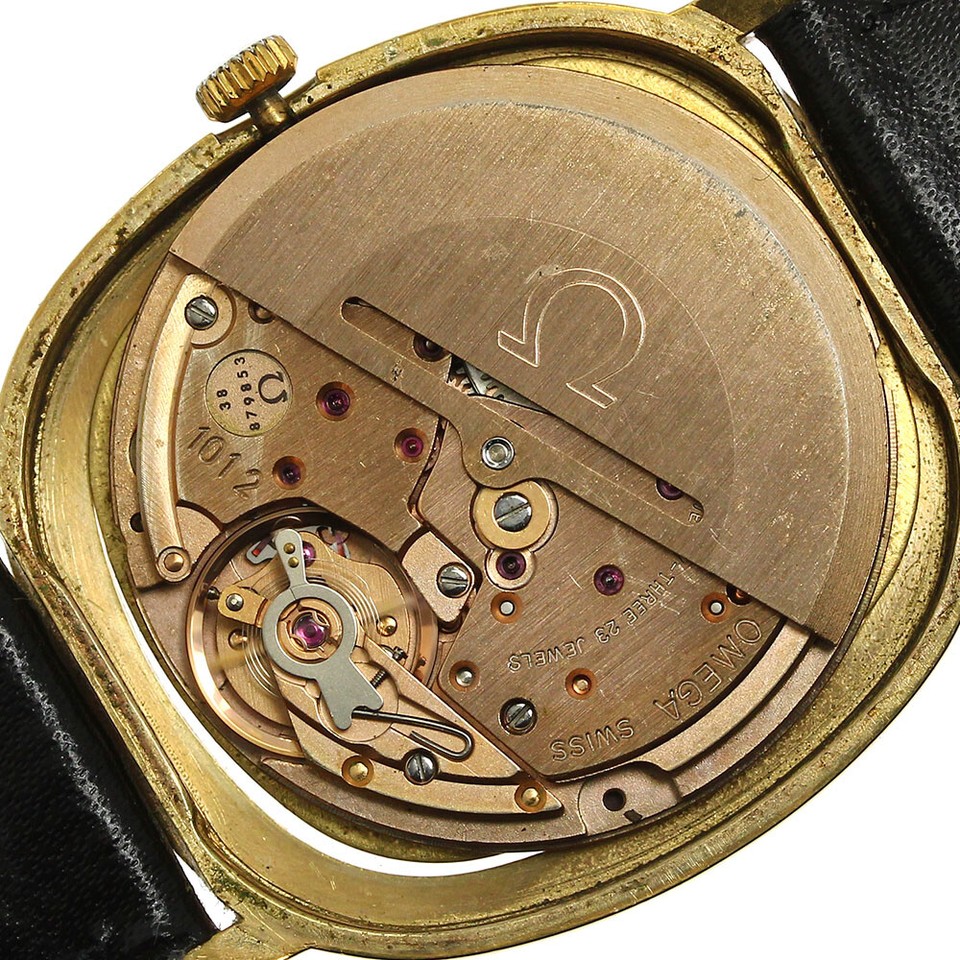 OMEGA De Ville Square Ref.162.0063 Cal.1012 gold Dial Automatic Men's ...
